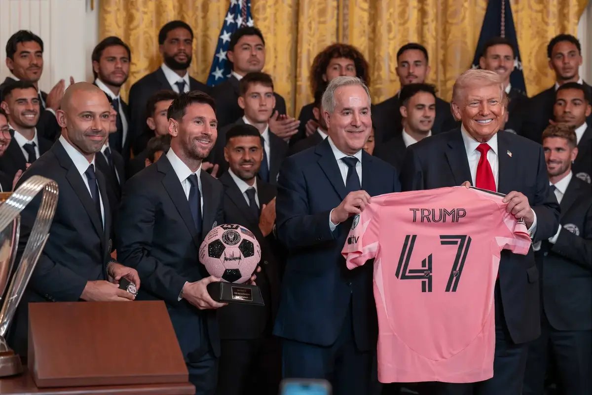 Messi e Inter Miami encontram Trump na casa branca